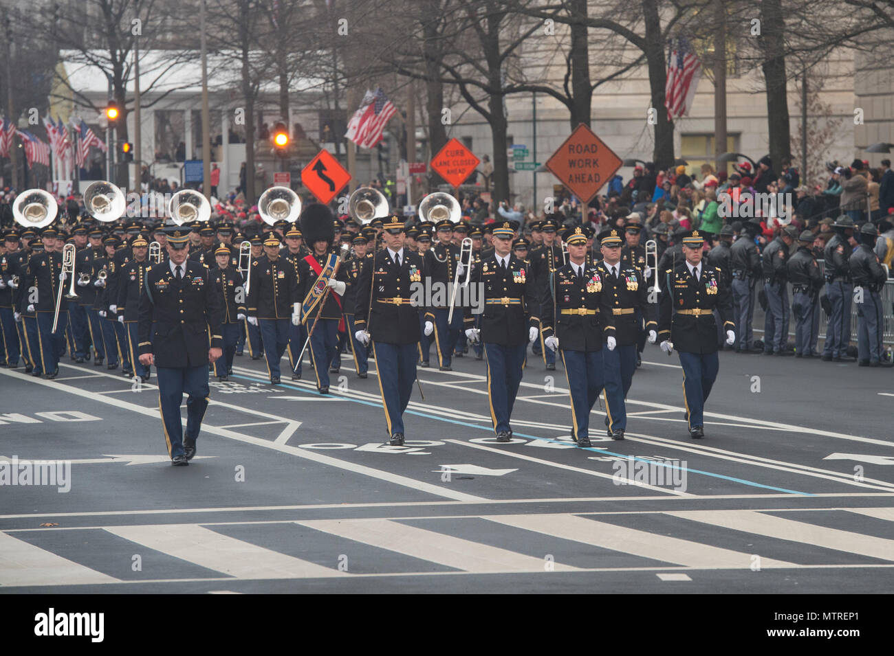 The United States Army Field Band, "Pershing's Own," marches in the ...