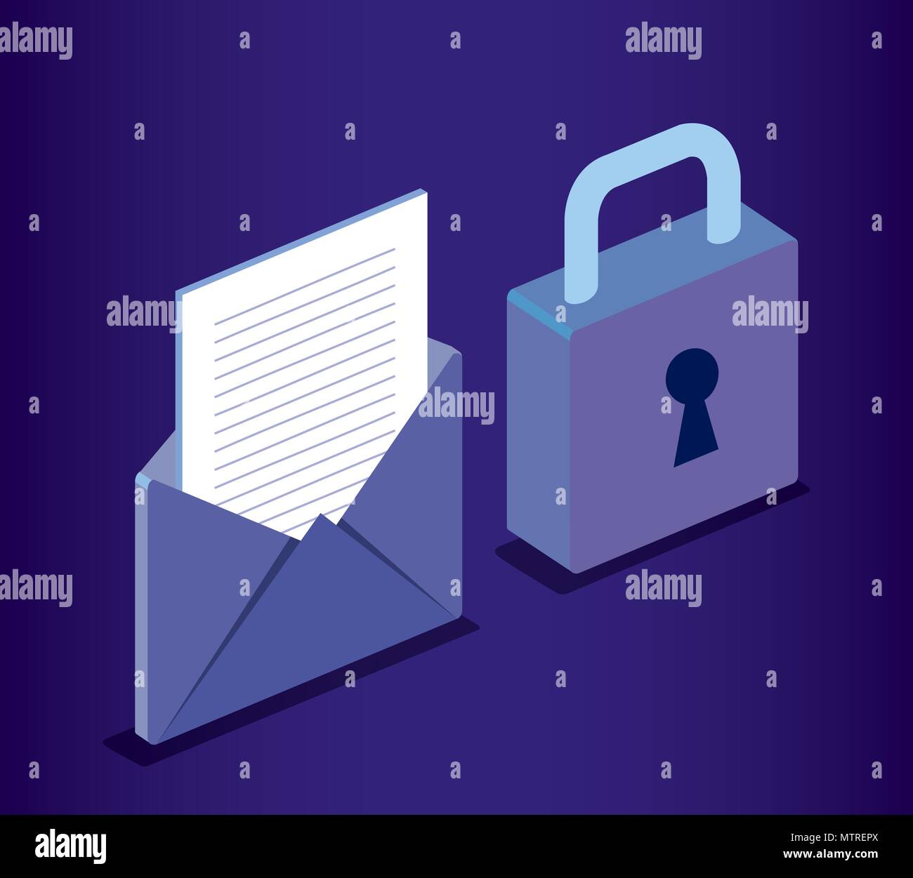 Security envelope padlock hi-res stock photography and images - Alamy
