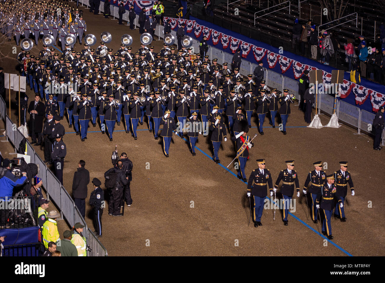The U.S. Army staff element marches ahead of the Army Field Band as ...