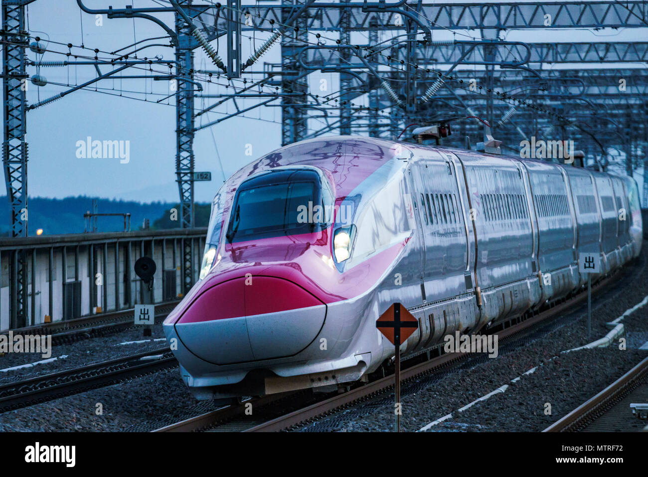 Tohoku Shinkansen E6 series, Nasushiobara Station, Nasushiobara City ...