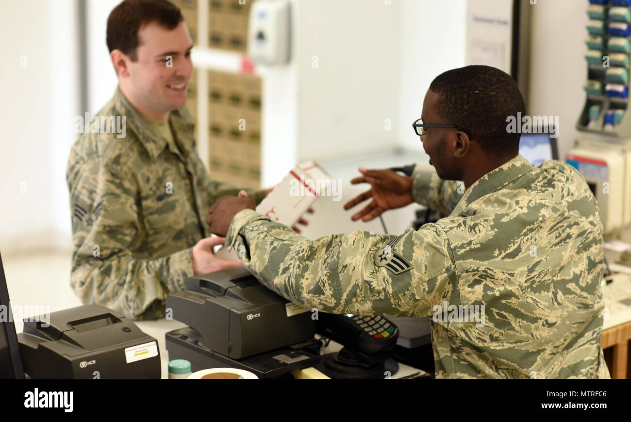 U.S. Air Force Senior Airman Jamal Jenkins, a postal clerk with the ...