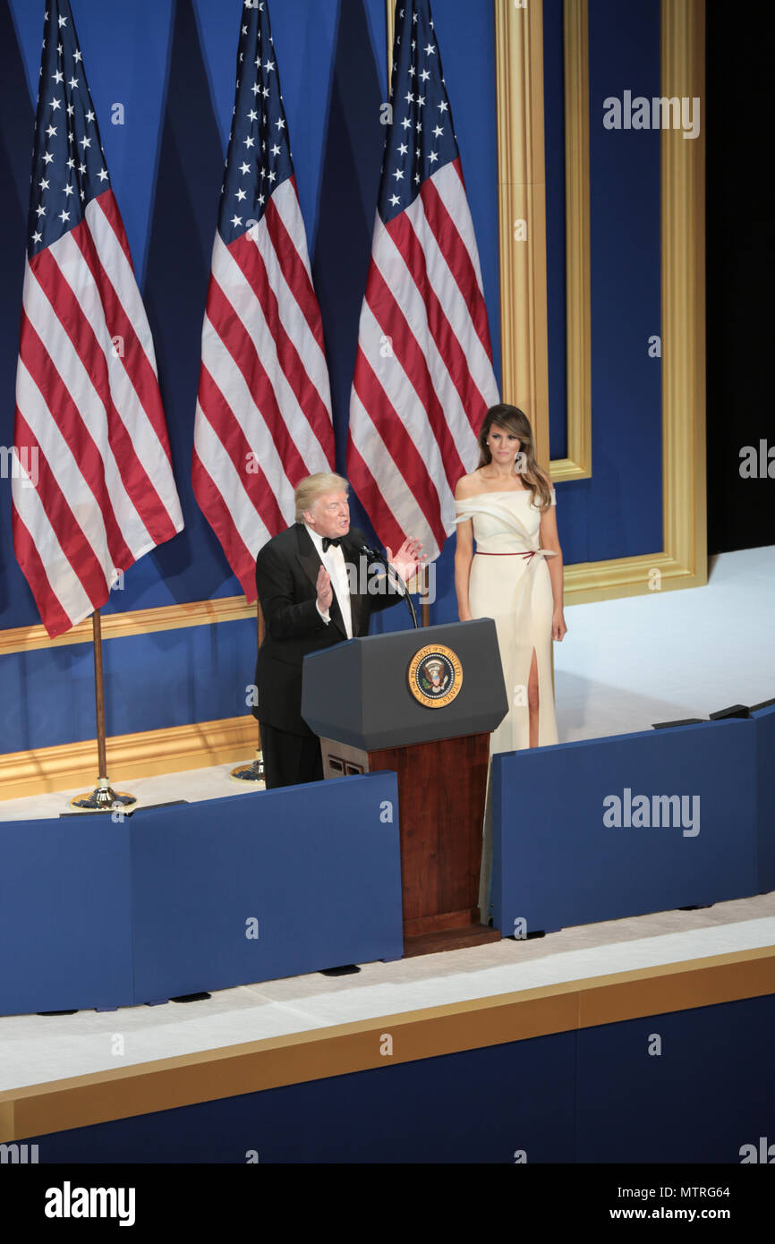 President Donald J. Trump gives his opening remarks with First Lady ...