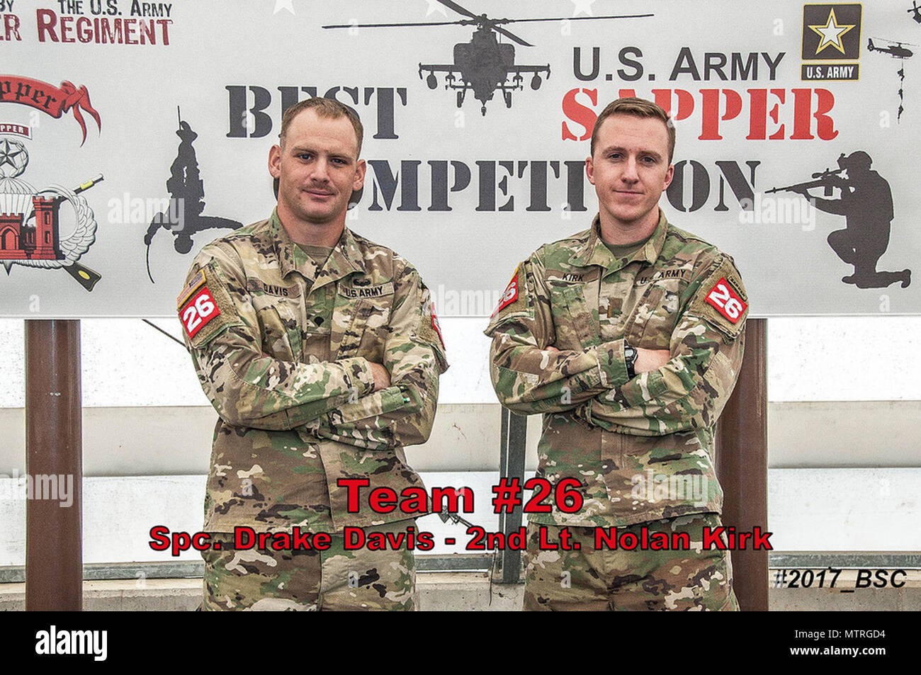 130th Engineer Brigade Team (from left to right) of Spc. Drake Davis ...