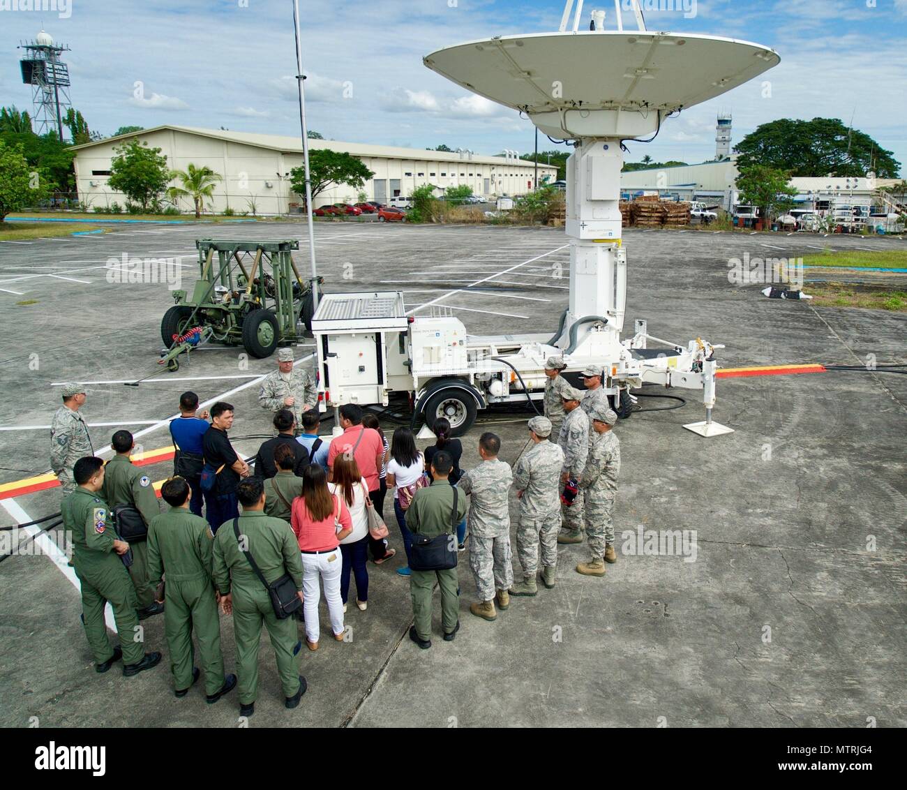 A combined group of Philippines Air Force and U.S. Air Force members ...
