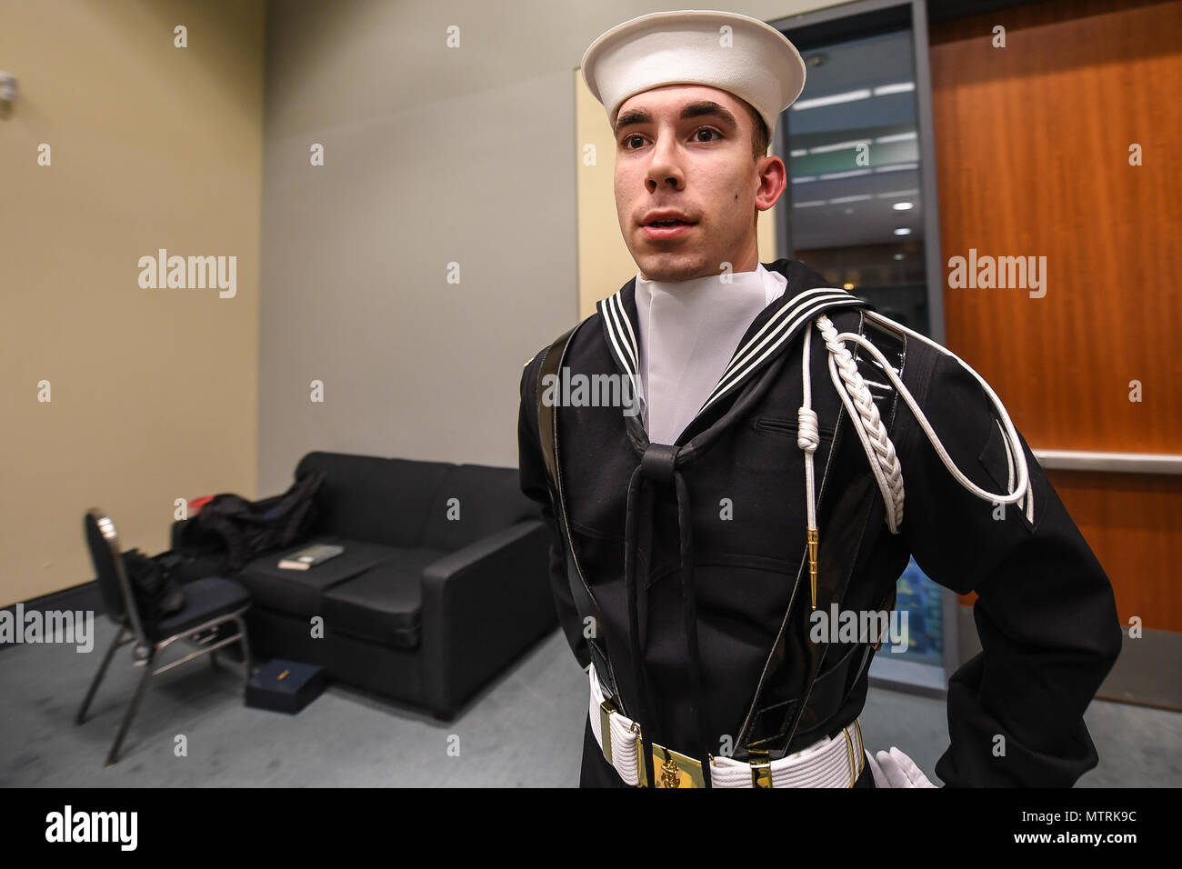 U.S. Military Joint Services Color Guard poses for a picture, Jan. 20 ...