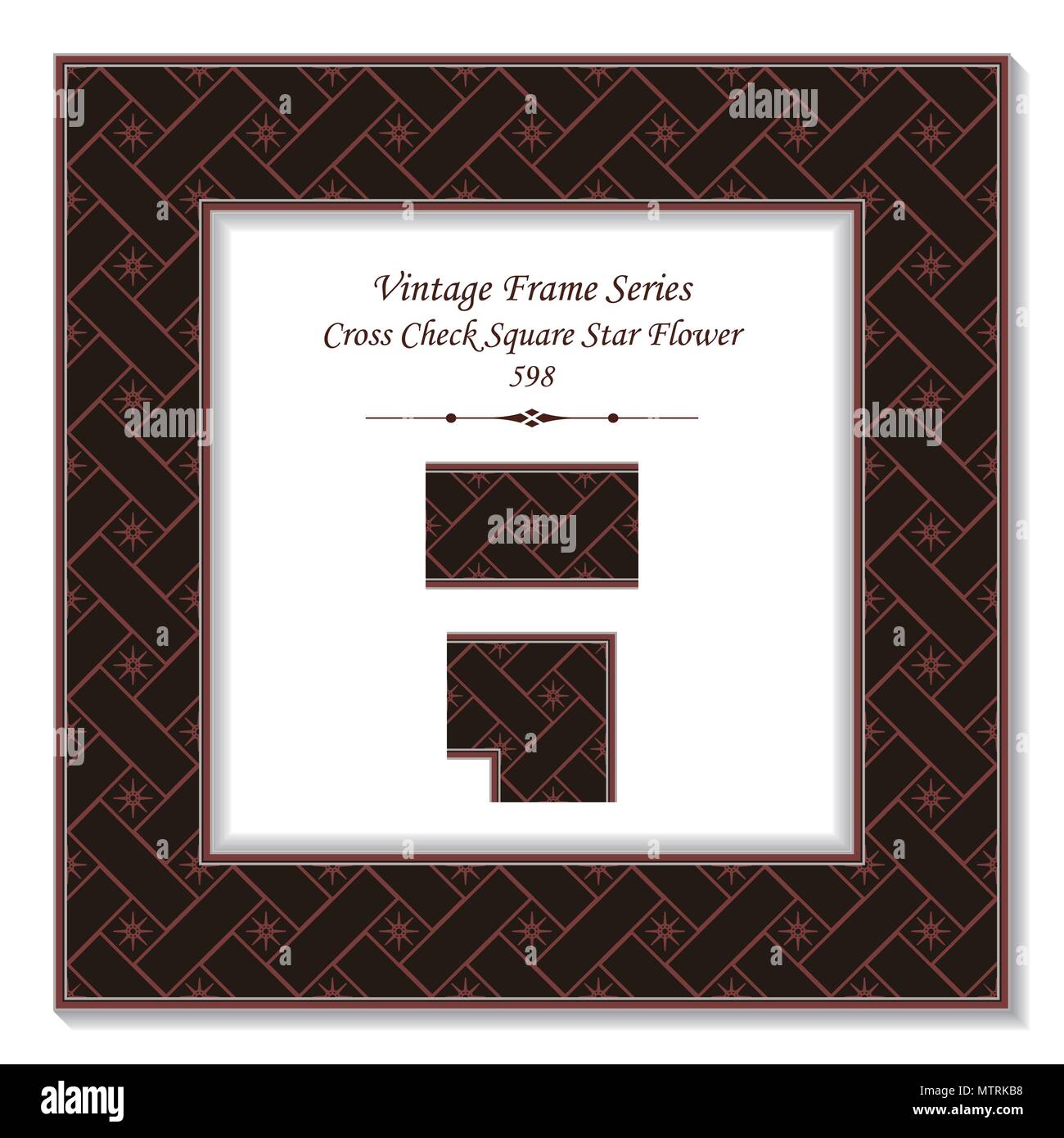 Check cross frame line flower hi-res stock photography and images - Alamy