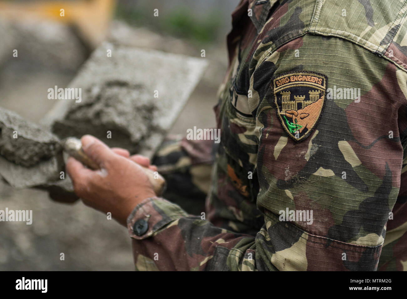 A Philippine Army soldier, assigned to Philippine Army 53rd Engineer ...