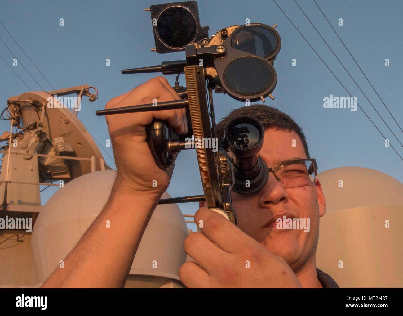 170115-N-CS953-126 ARABIAN SEA (Jan. 15, 2017) Quartermaster 3rd Class ...