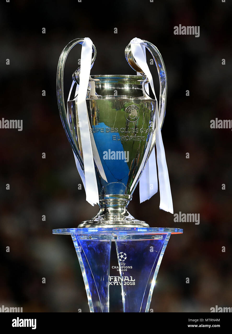A general view of the UEFA Champions League trophy Stock Photo - Alamy