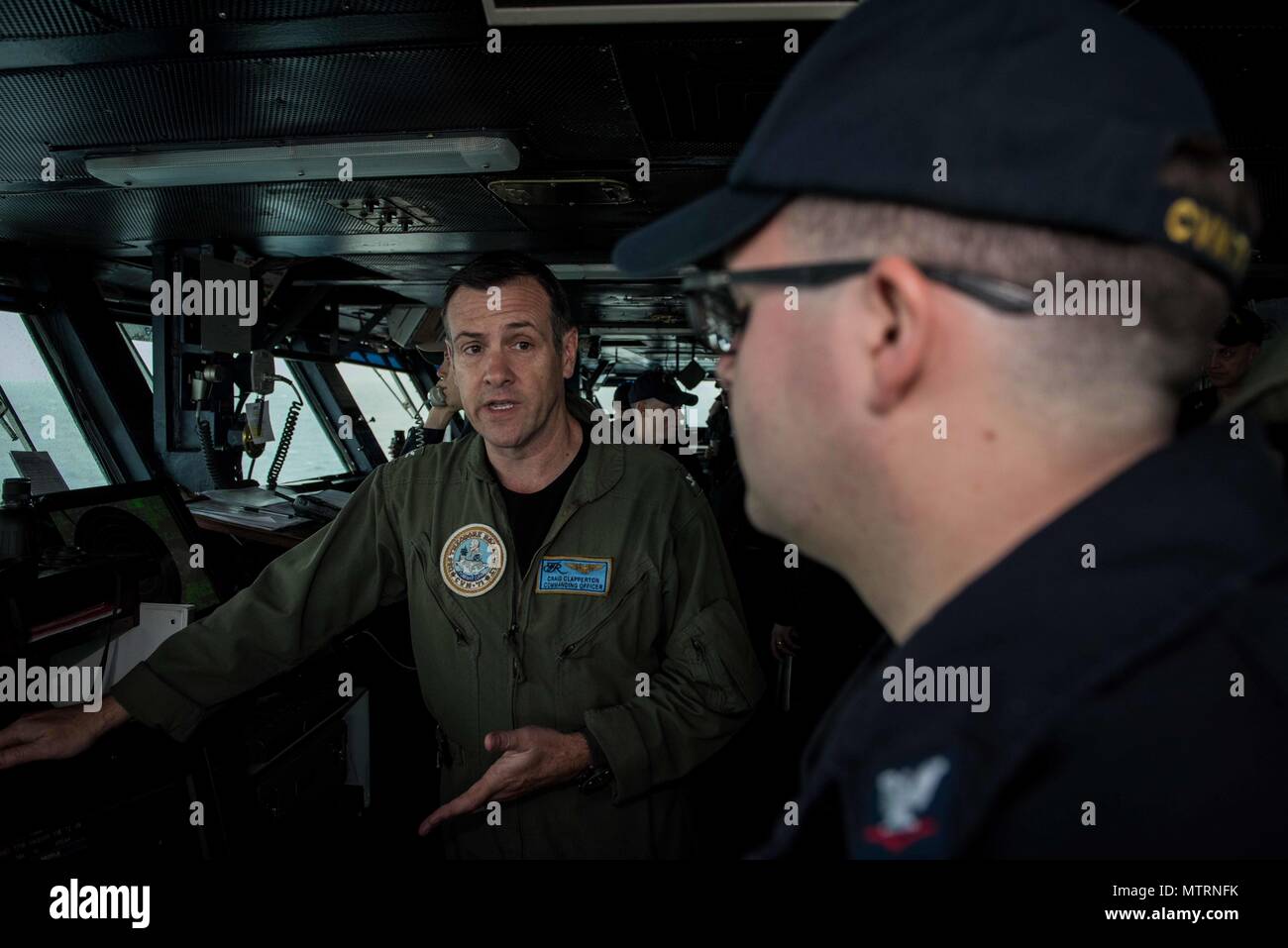 170120-N-TV230-016 PACIFIC OCEAN (Jan. 20, 2017) Capt. Craig Clapperton ...