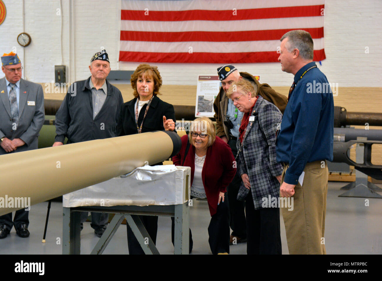 Vicki Sampson, wife of the New York American Legion commander, checking ...