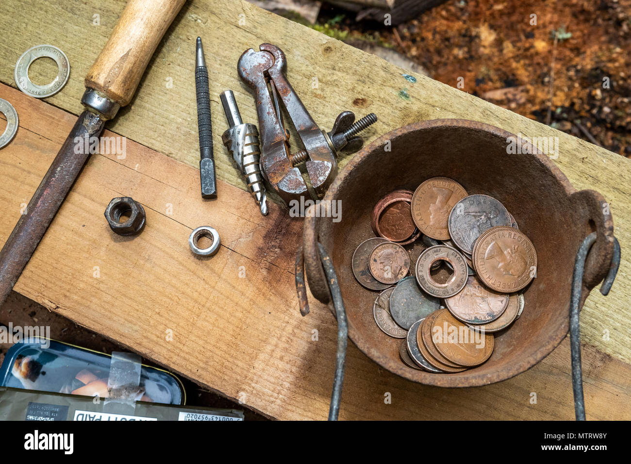 Making rings from old coinage. Fire and Wood at Dean Heritage Centre ...