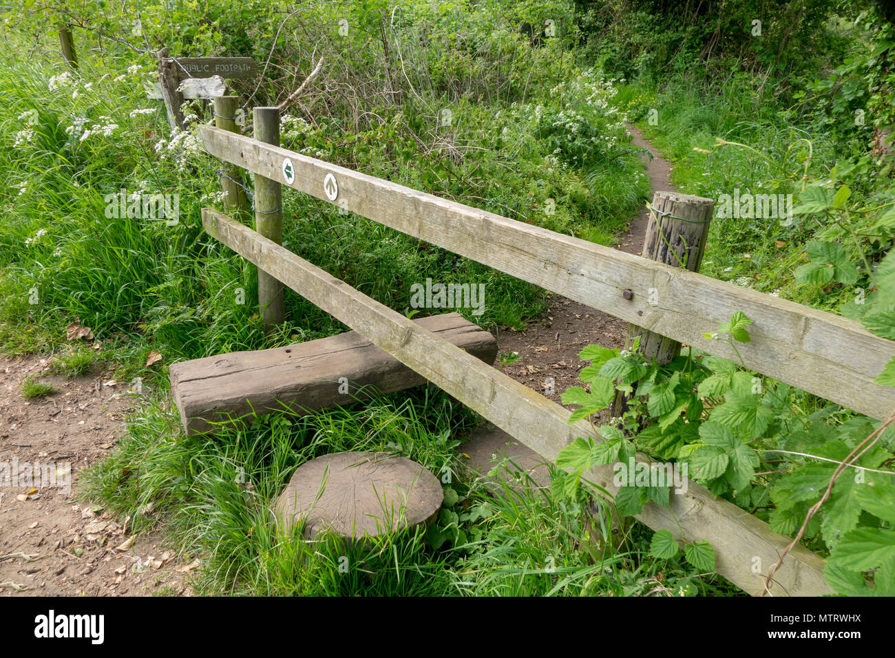 Public footpath, sign, style, Wherryman's Way, long distance footpath ...