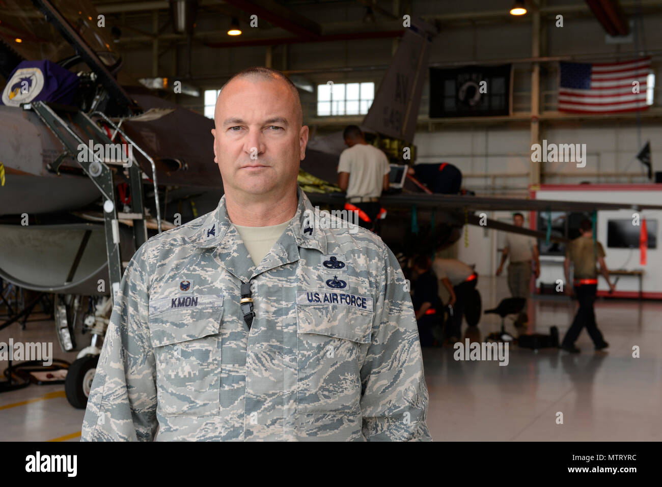 Col. Matthew Kmon, 31st Maintenance Group commander, poses for his ...