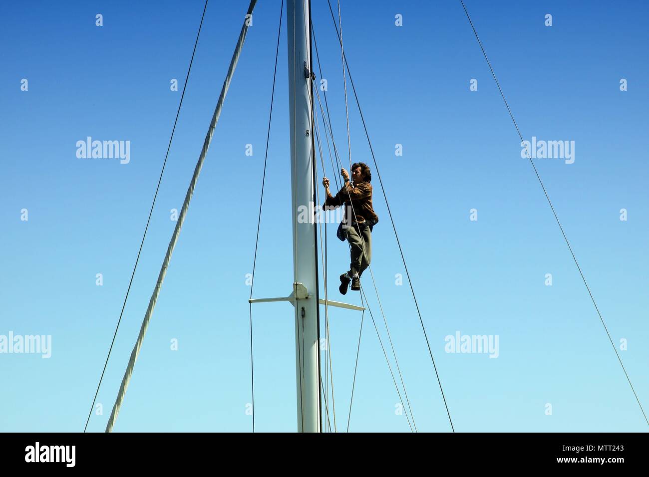Sailor at work Stock Photo - Alamy