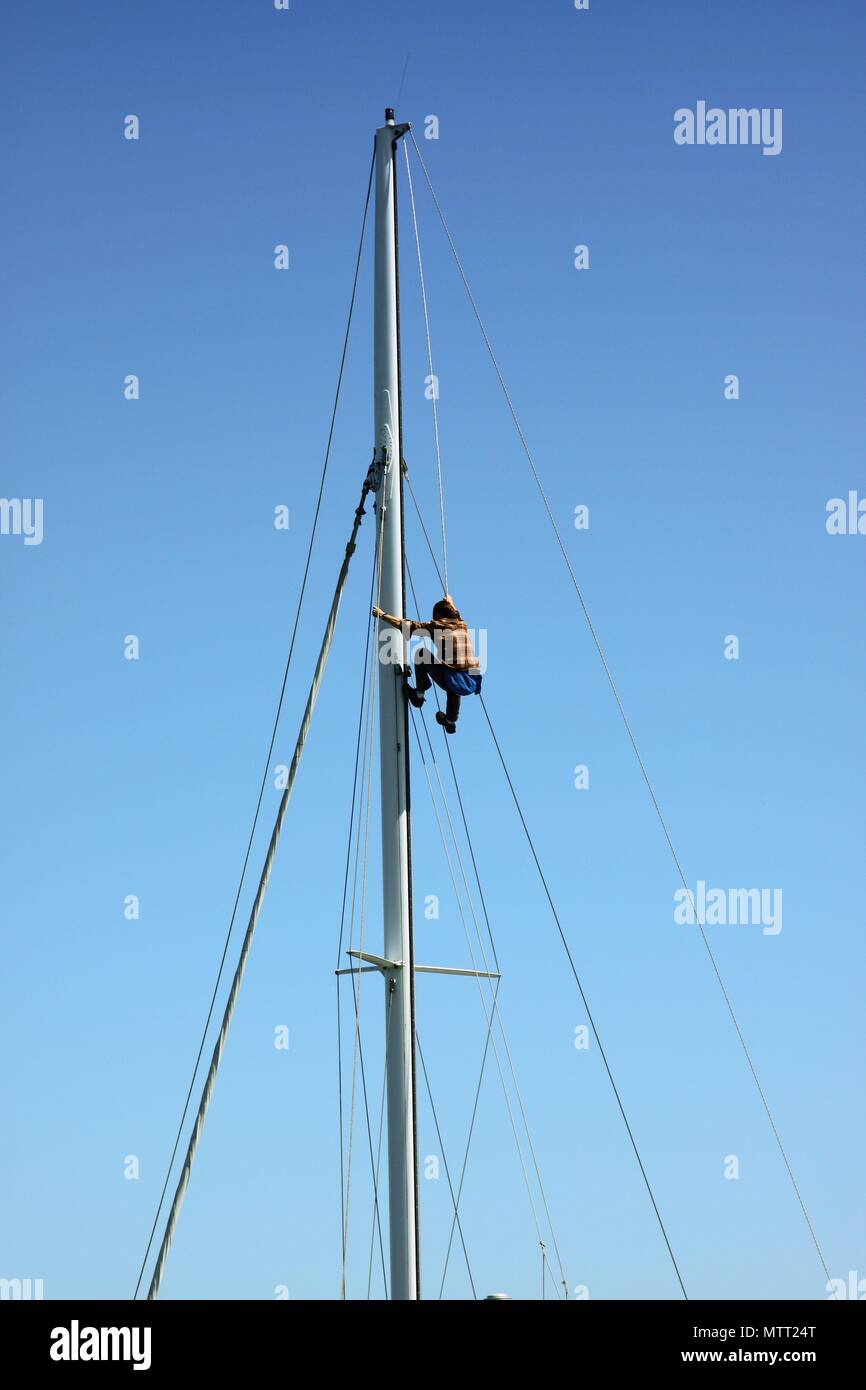 Sailor at work Stock Photo - Alamy