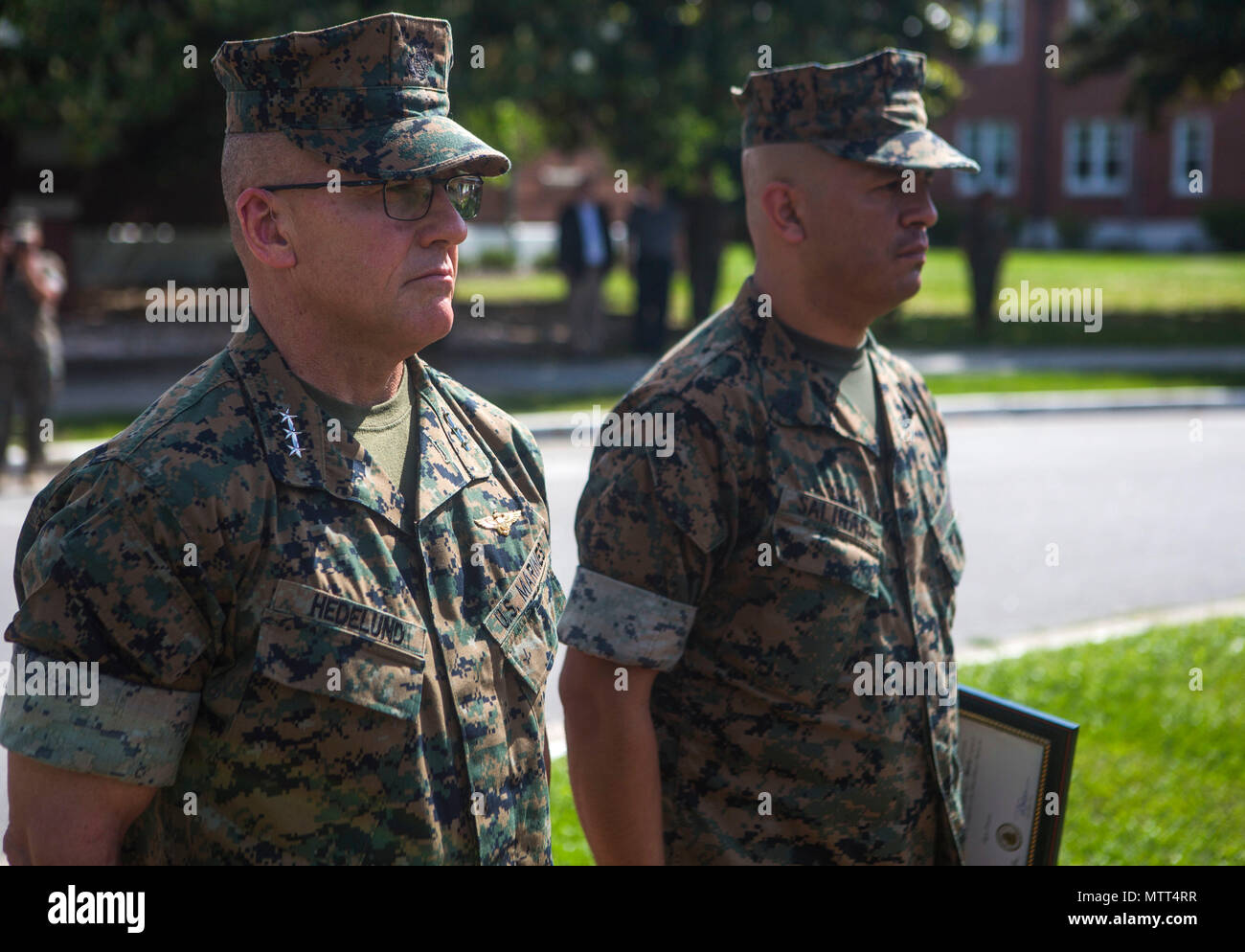 U.S. Marine Corps Lt. Gen. Robert F. Hedelund, commanding general of II ...