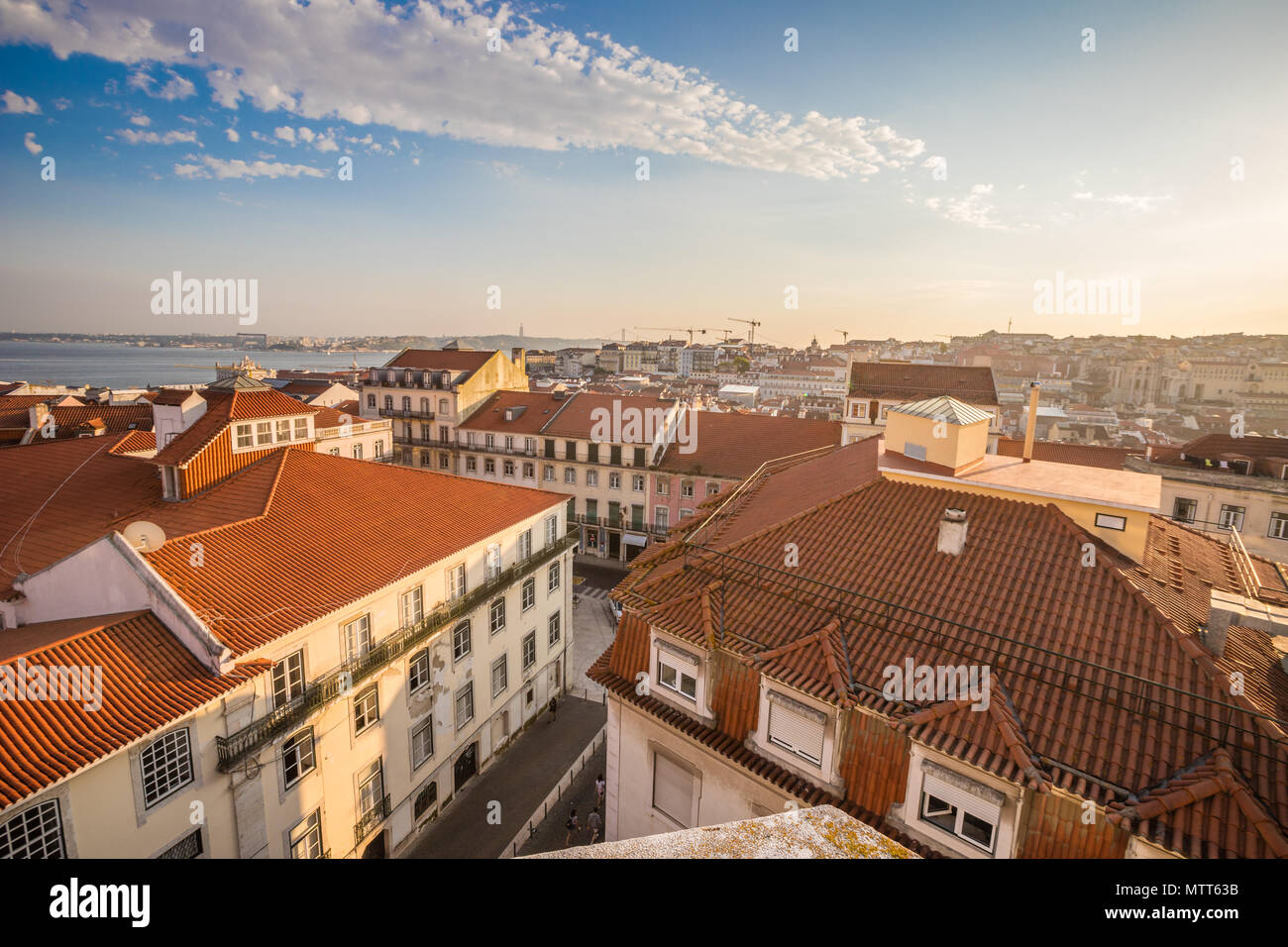 Lisbon top view sunset hi-res stock photography and images - Alamy