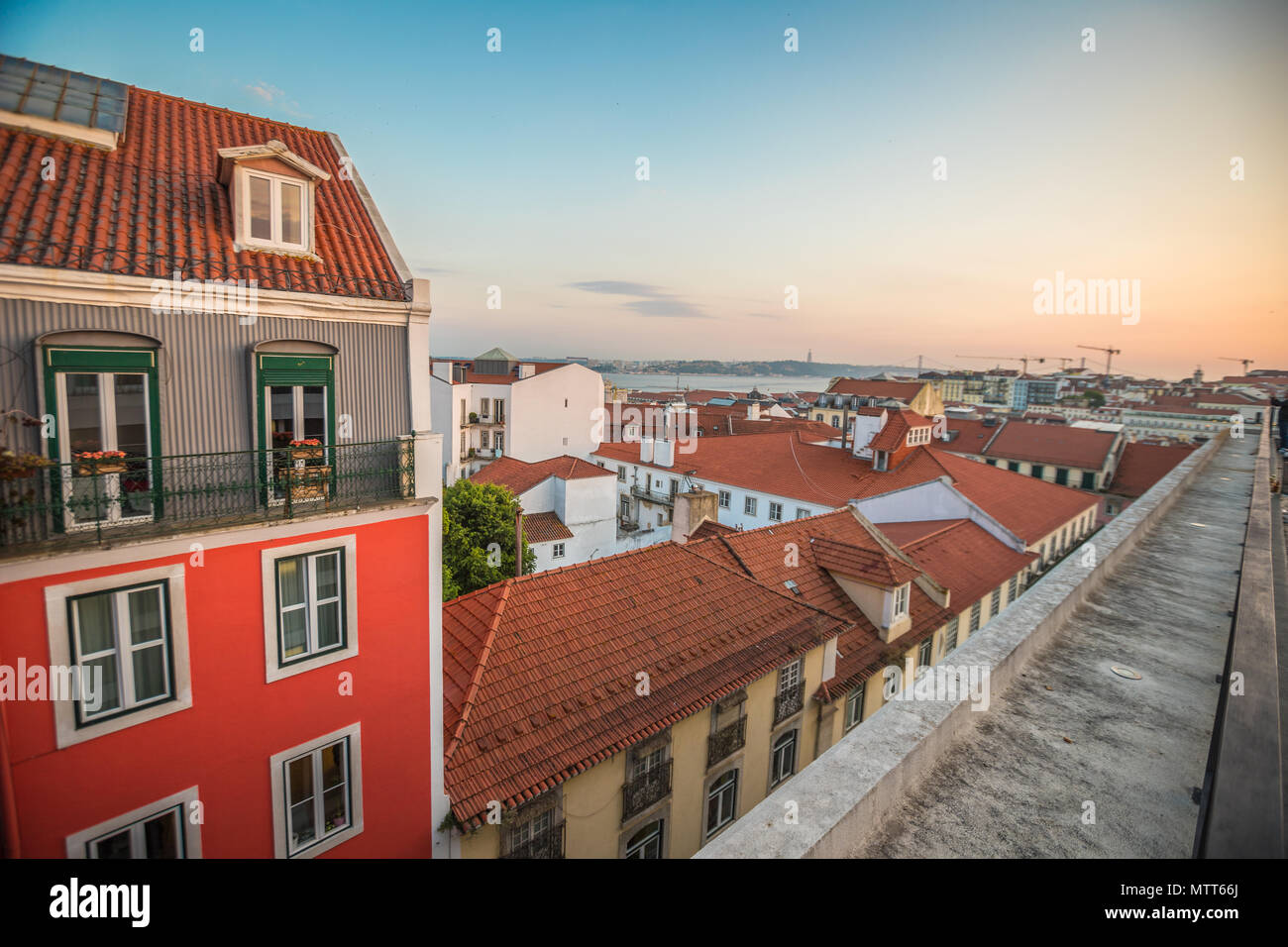 Lisbon view sunset hi-res stock photography and images - Alamy