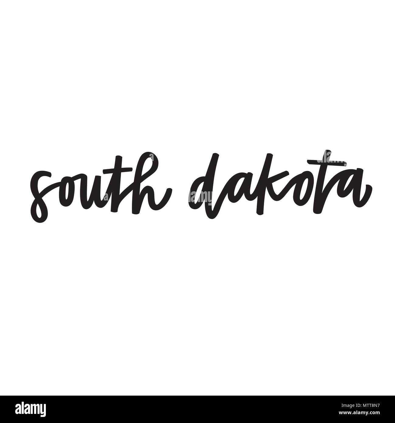 South dakota lettering Stock Vector Images - Alamy