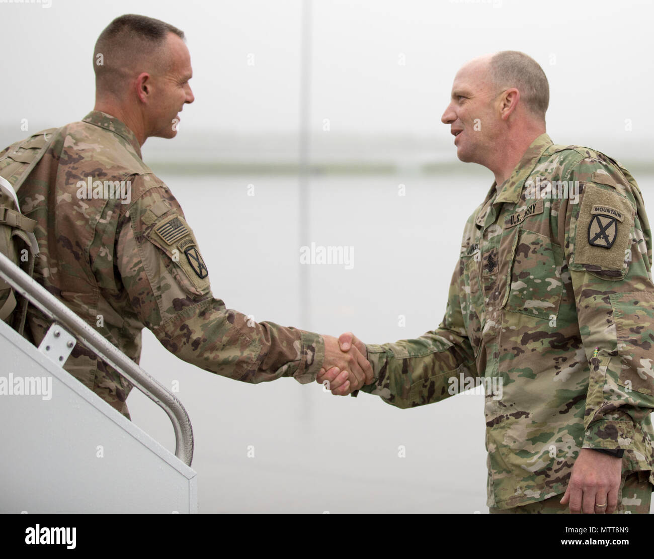 CSM Jason Johnson (right), 10th Mountain Division Deputy Command ...