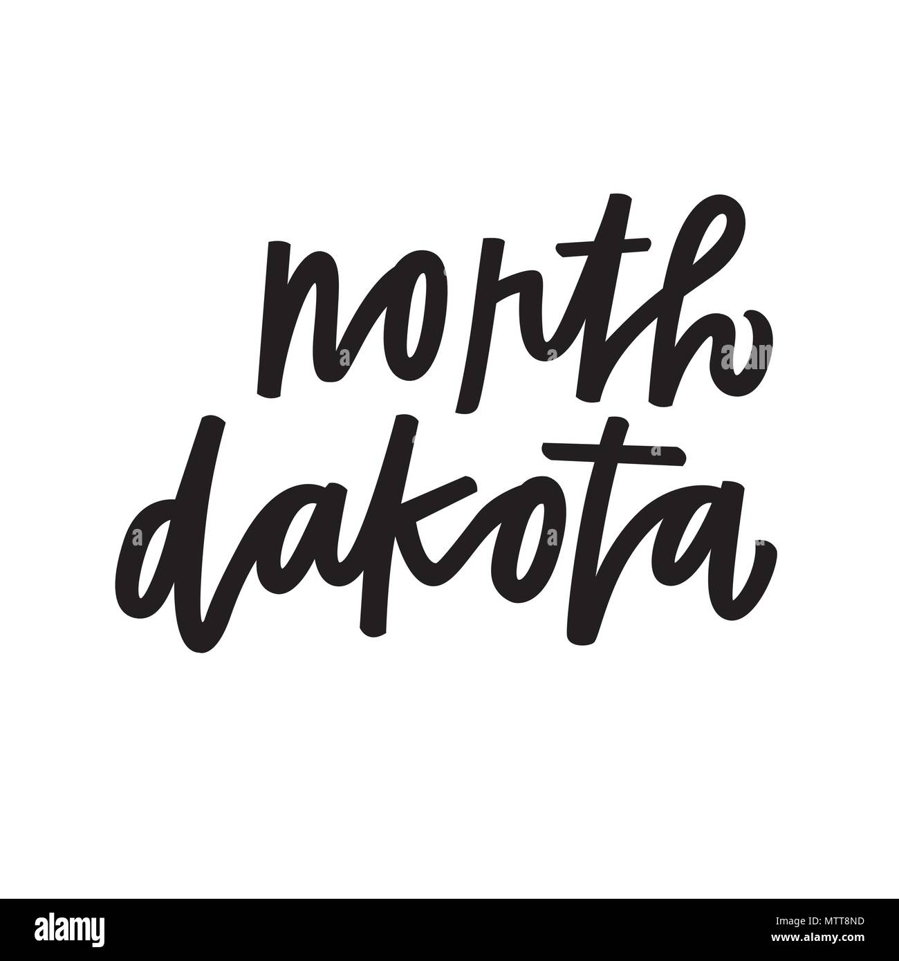 North dakota typography Stock Vector Images - Alamy