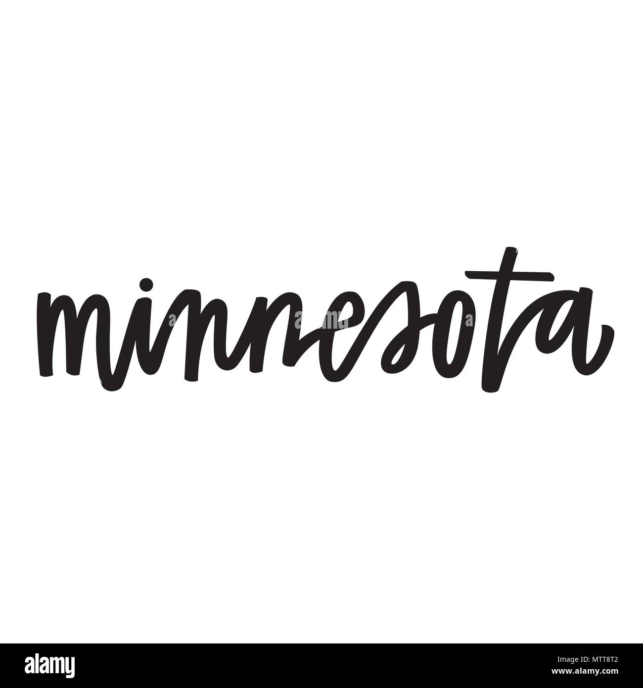 Minnesota state typography hi-res stock photography and images - Alamy