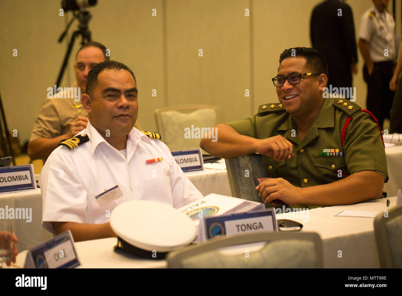 Tongan Lt. Cmdr. Holokaukau Lakai, adjutant for his Royal Highness ...