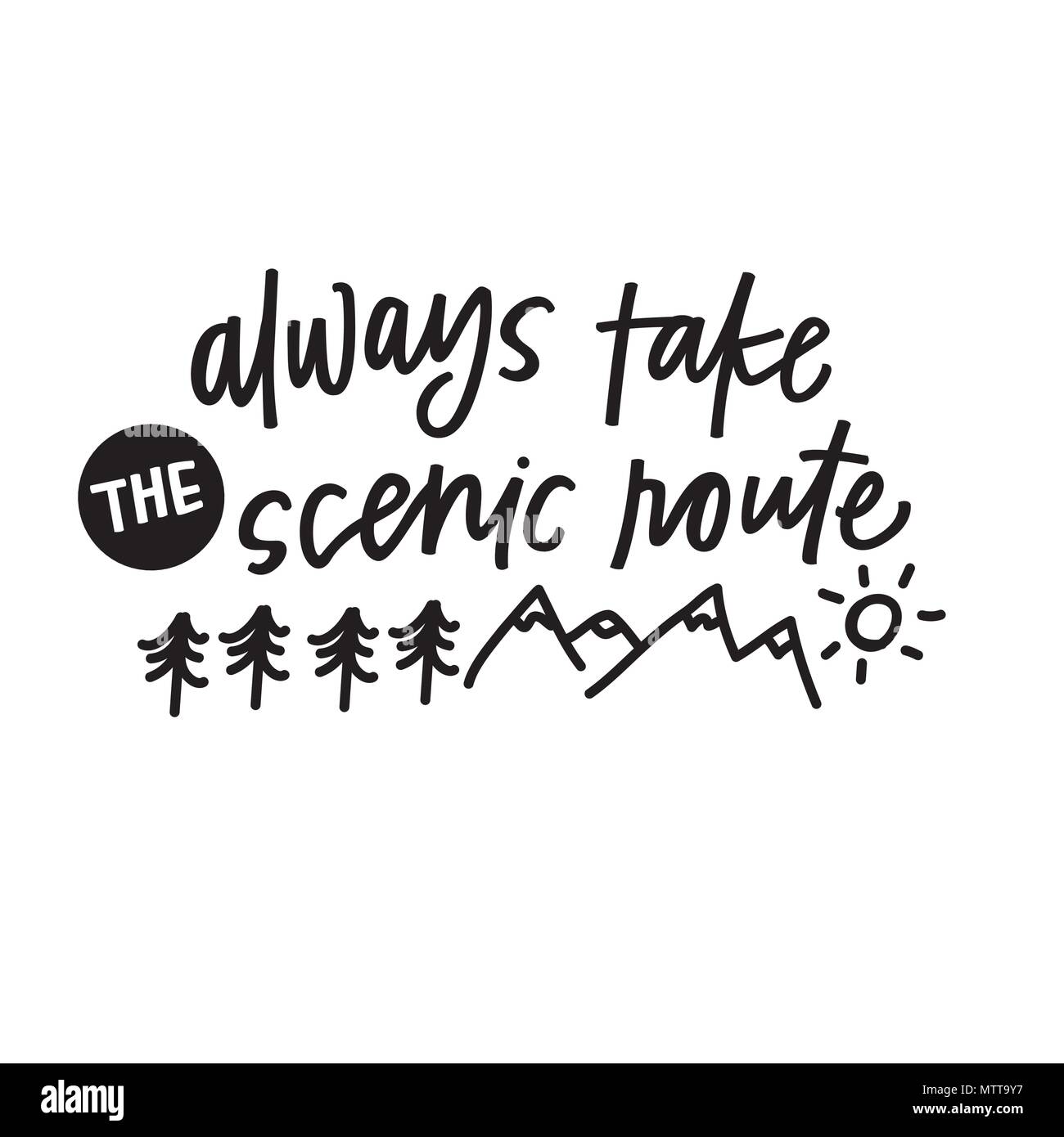 Take the scenic route Stock Vector Images - Alamy