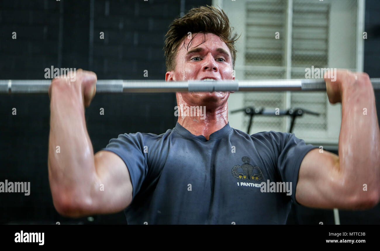 A U.S. Army Paratrooper assigned to the 82nd Airborne Division ...