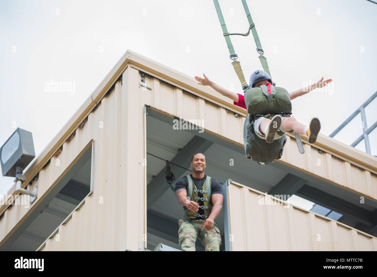A child jumps out of a 34 foot Tower during All American Week XXIX May ...