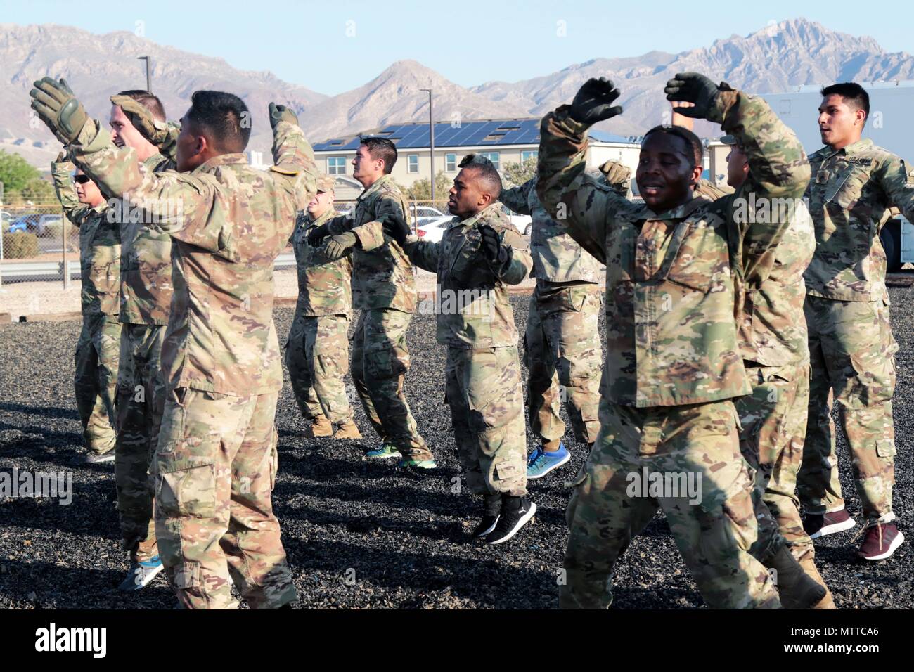 Soldiers with 1st Armored Division Combat Aviation Brigade, conduct the ...