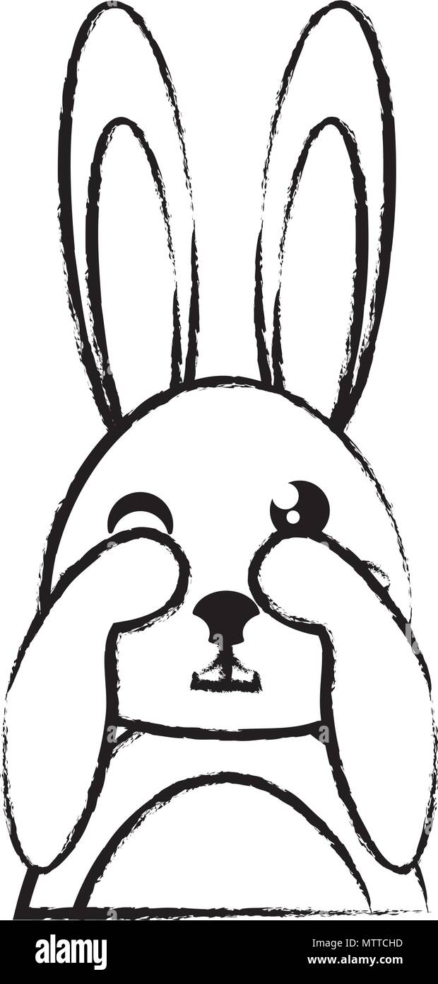 cute rabbit icon over white background, vector illustration Stock ...