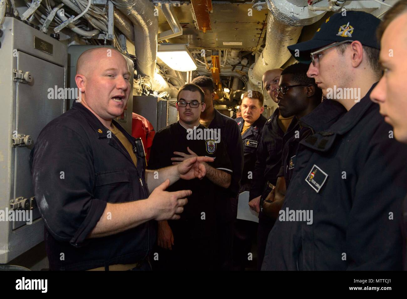 180523-N-HE318-1021 SEA OF JAPAN (May 23, 2018) Chief Damage Controlman ...