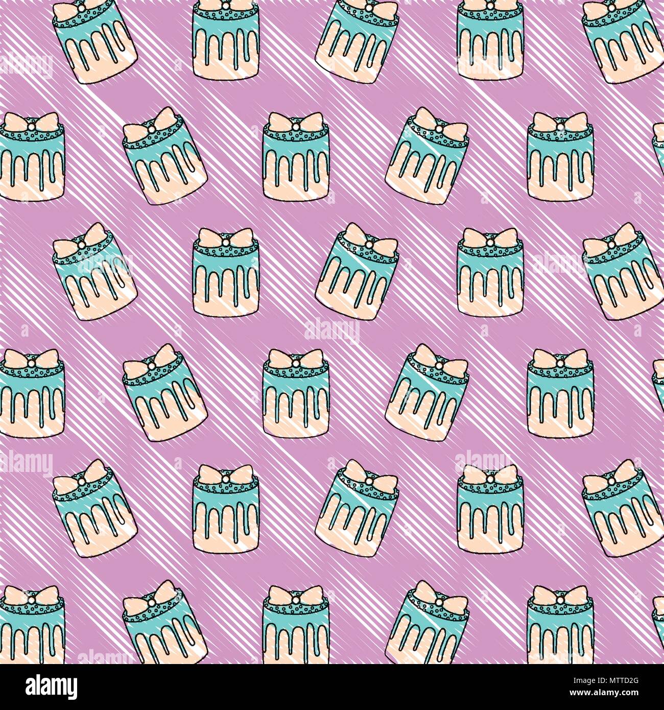 background of sweet cake pattern, vector illustration Stock Vector ...