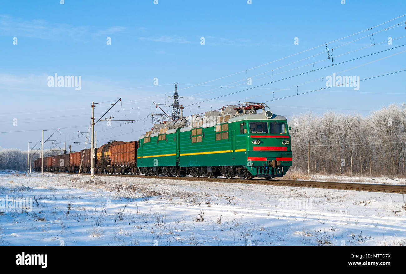 Freight train hauled electric hi-res stock photography and images - Alamy
