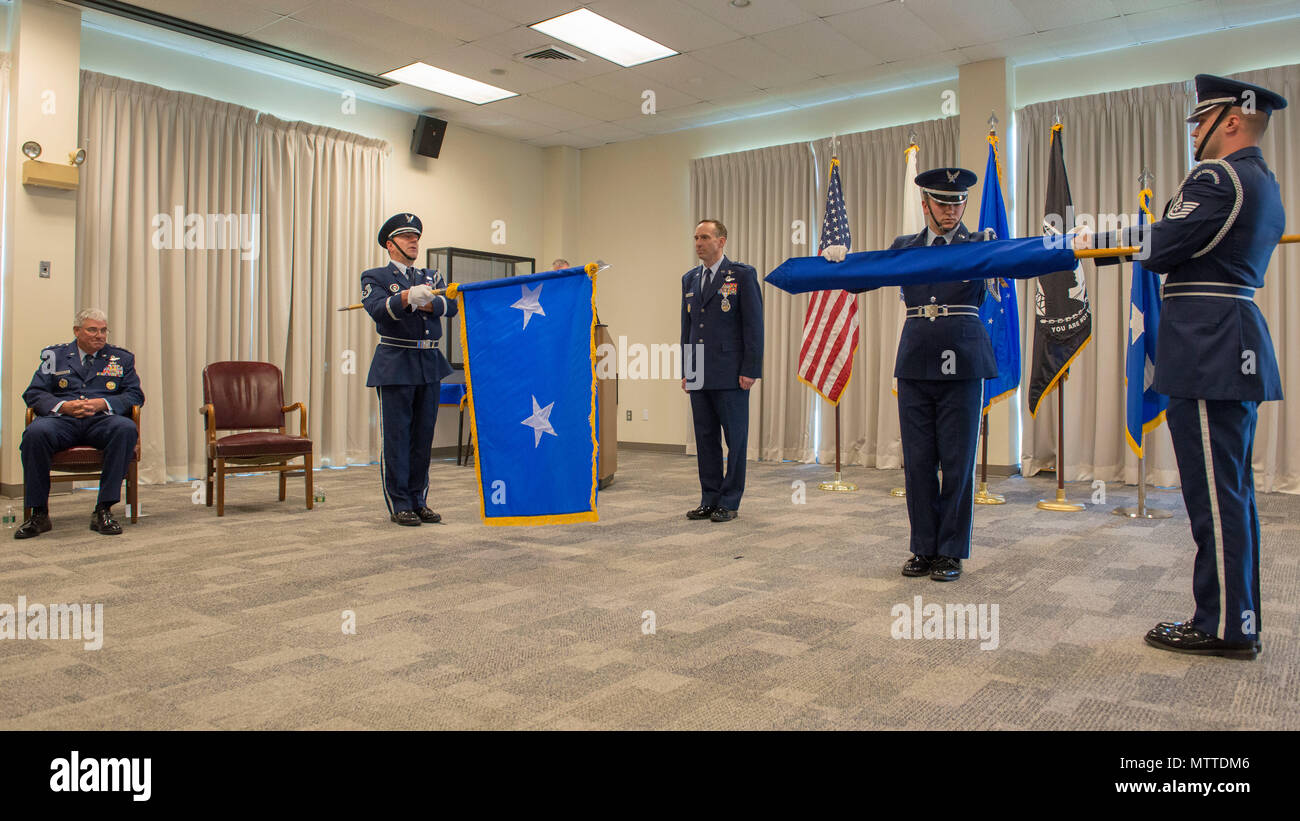 The honor guard from the 102nd Intelligence Wing performs their duties ...
