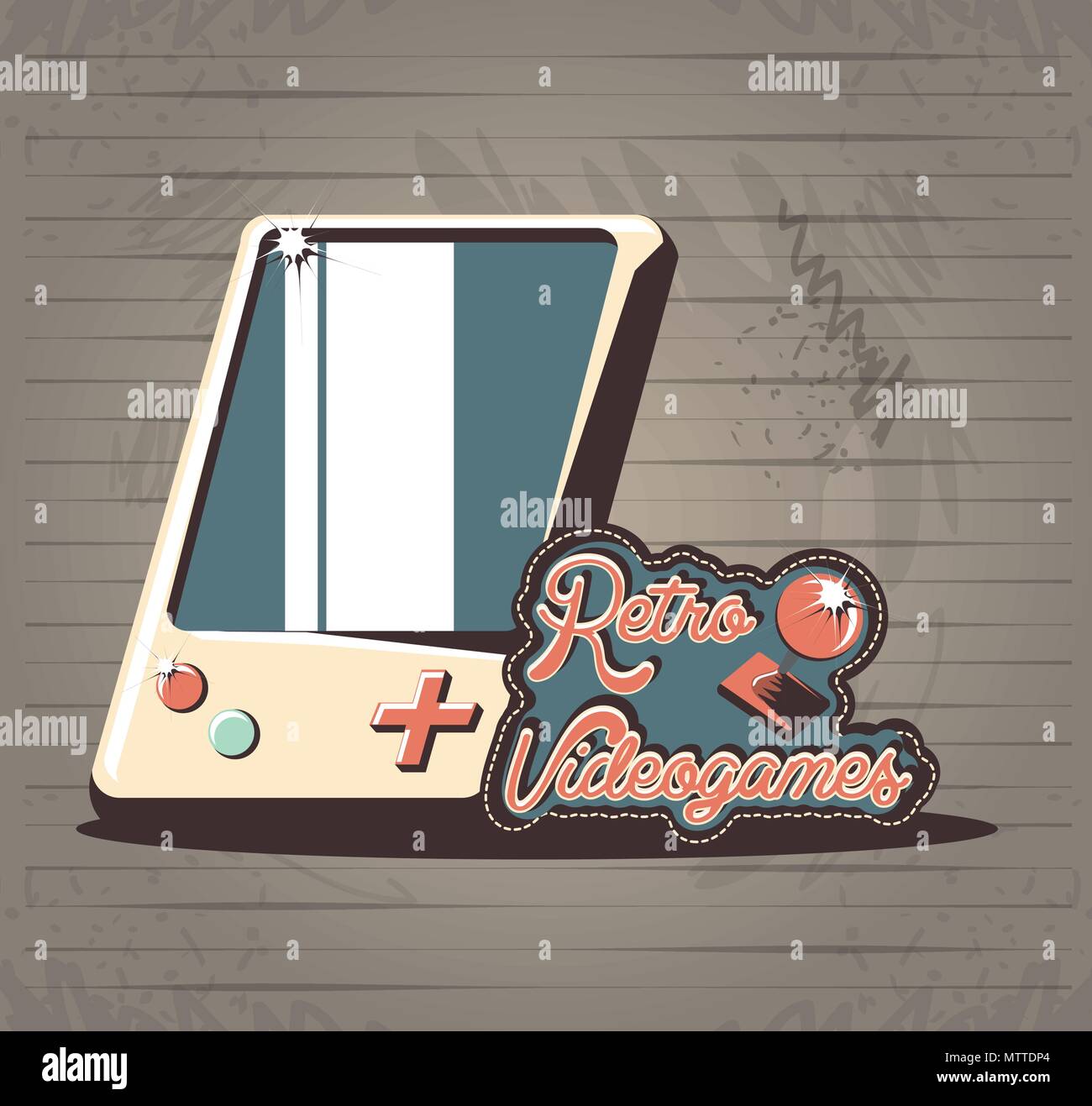 video game retro device vector illustration design Stock Vector Image ...