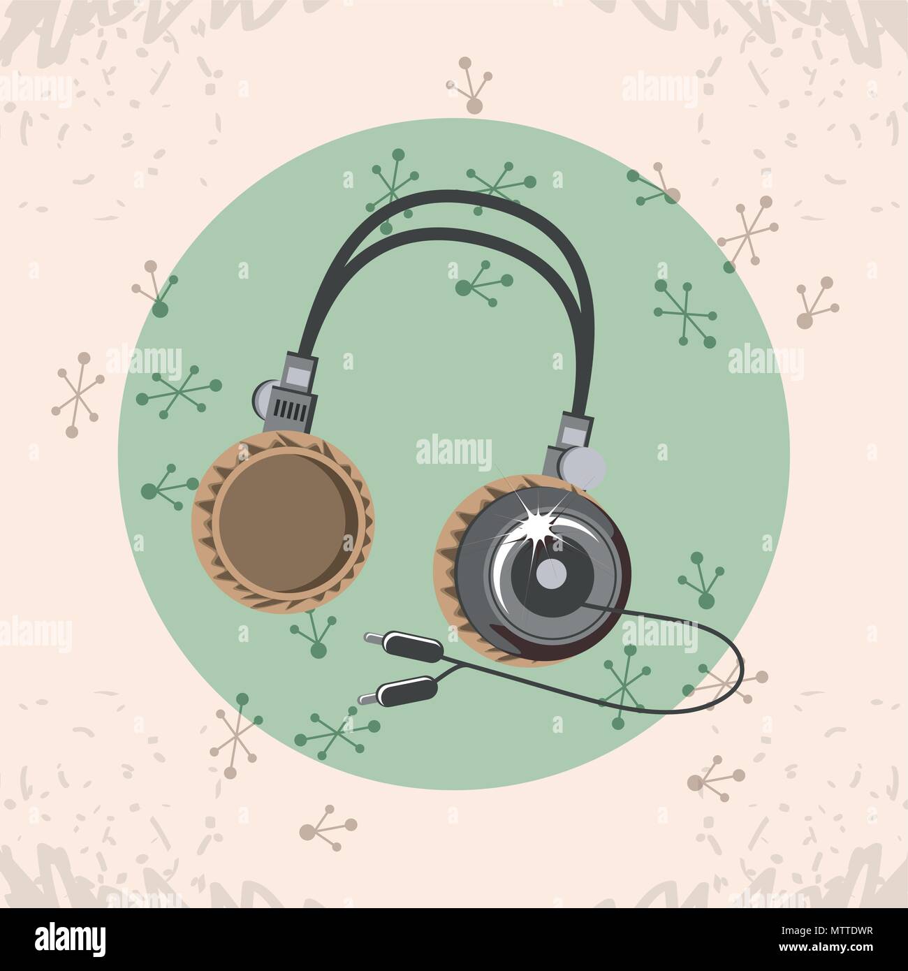 video game retro with headset vector illustration design Stock Vector ...