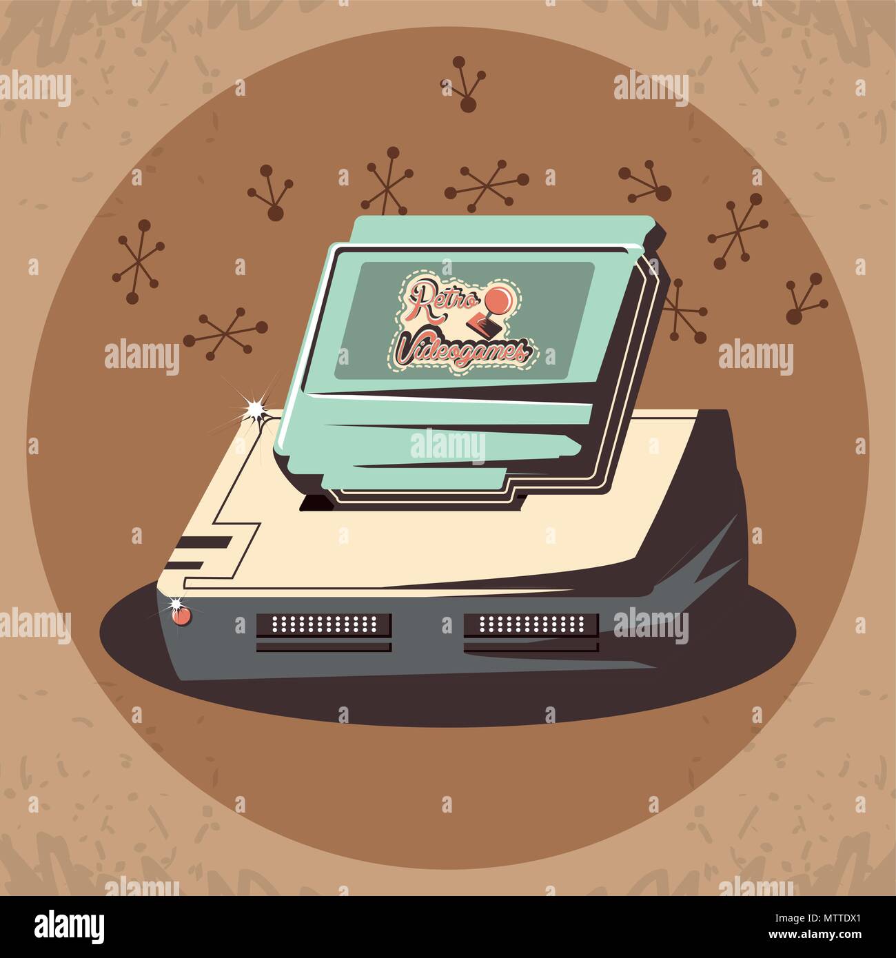 video game retro with console vector illustration design Stock Vector ...