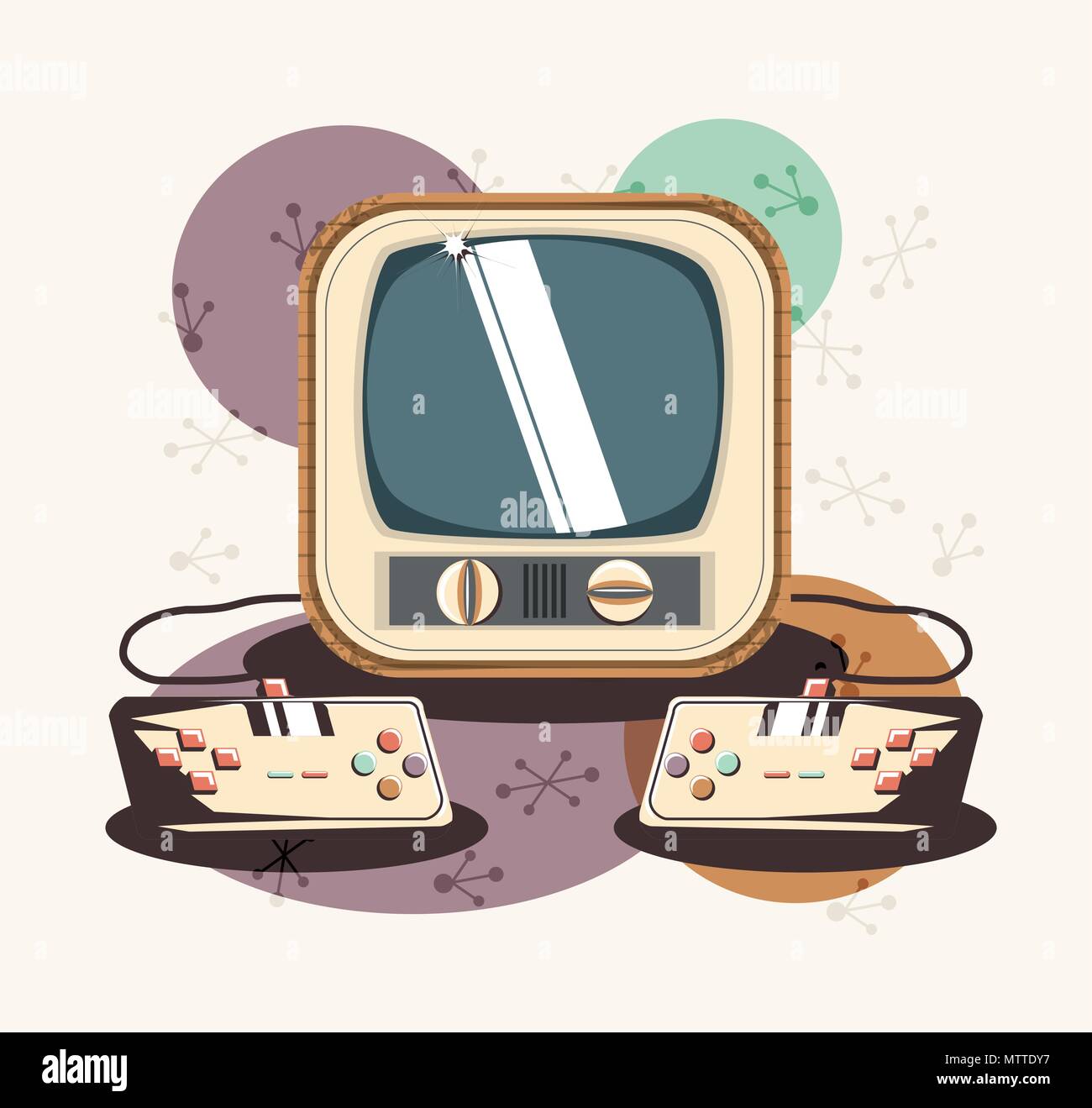 Old tv remote retro Stock Vector Images - Alamy