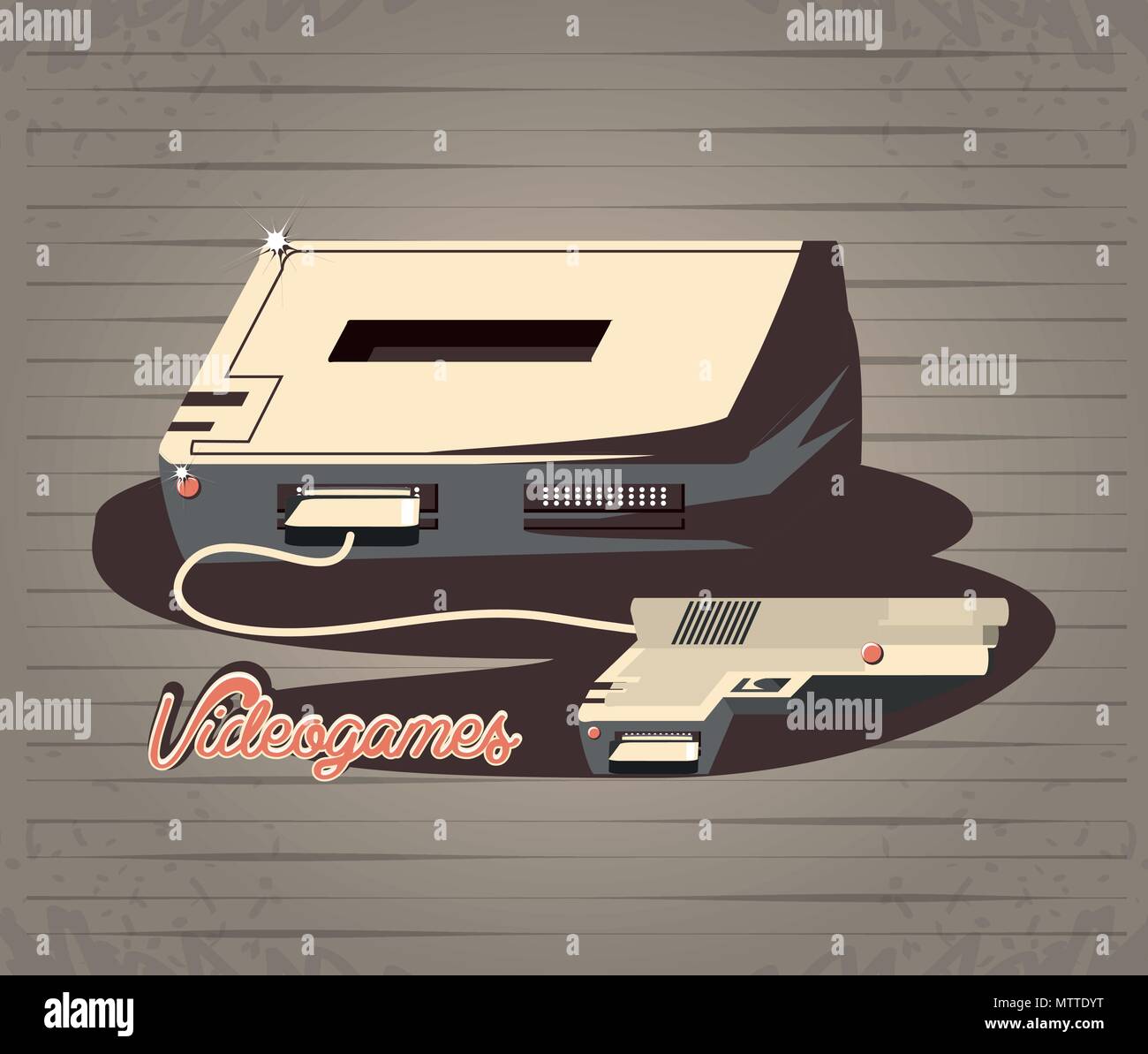 video game retro with console vector illustration design Stock Vector ...