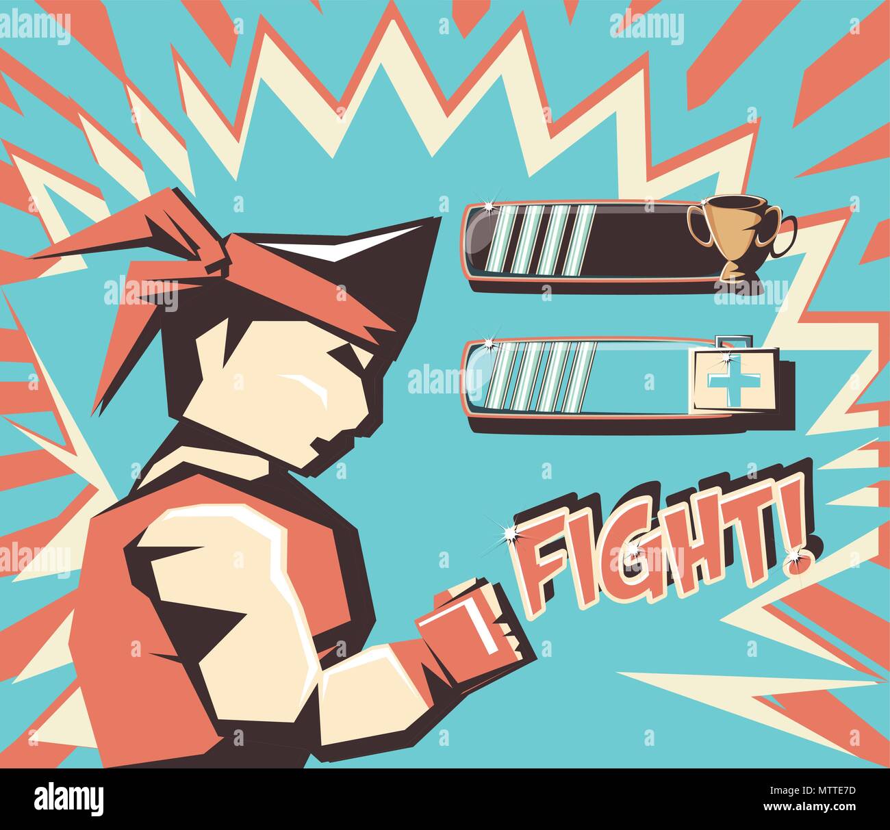video game retro figthers vector illustration design Stock Vector Image ...