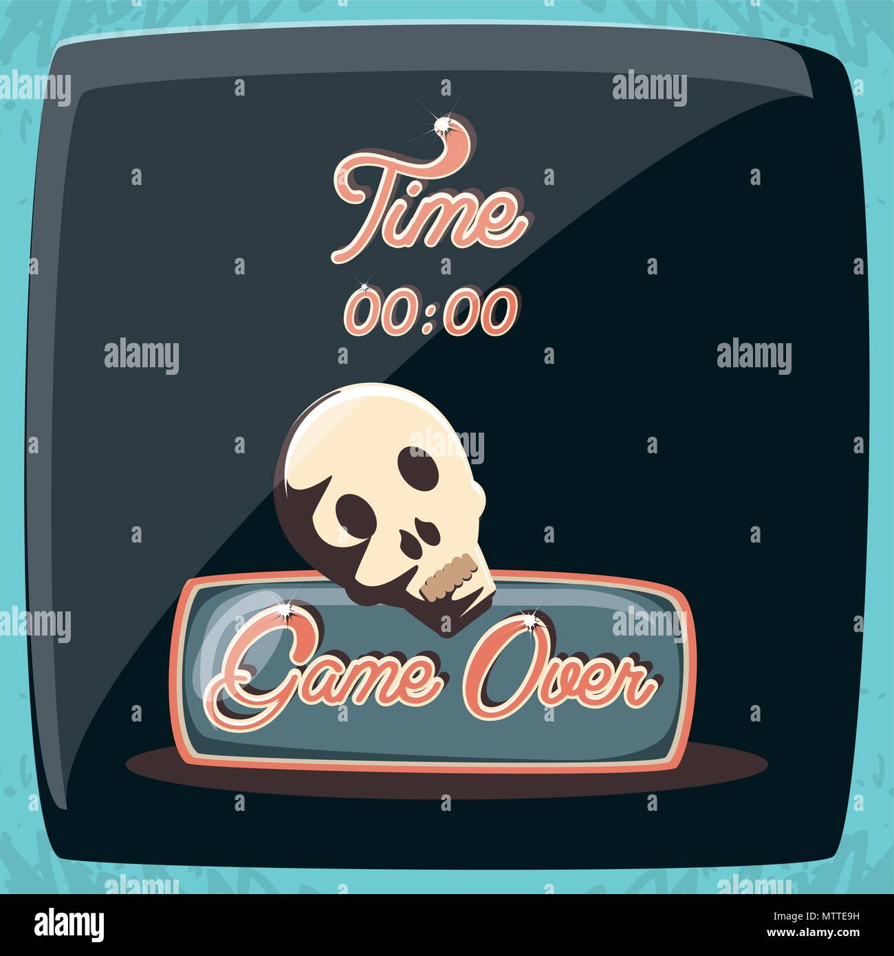 game over label retro vector illustration design Stock Vector Image ...