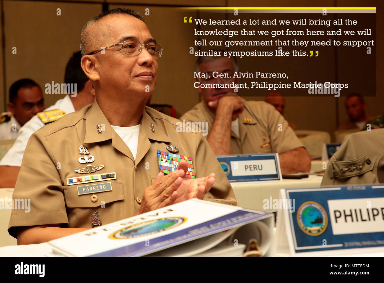 Maj. Gen. Alvin Parreño, commandant of the Philippine Marine Corps ...