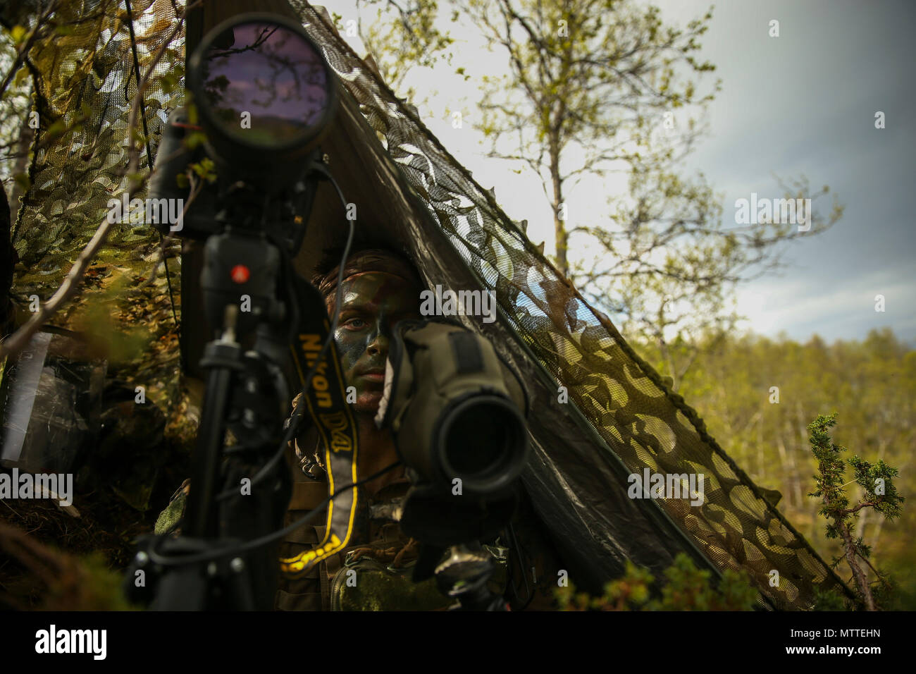 A U.S. Marine, with 1st Platoon, 1st Reconnaissance Battalion, 1st ...