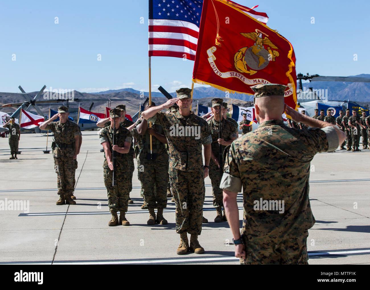 Lt. Col. Daniel Smith, outgoing commanding officer, Marine Aircraft ...