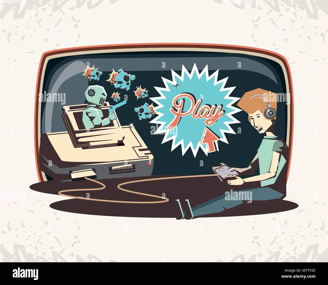 Televisor vintage Stock Vector Images - Alamy