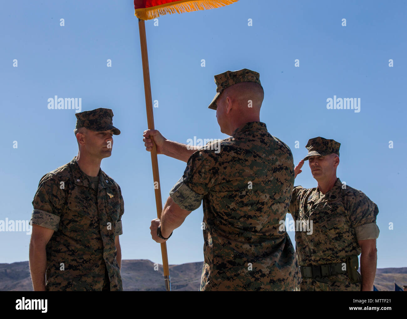 Lt. Col. Daniel Smith, outgoing commanding officer, Marine Aircraft ...