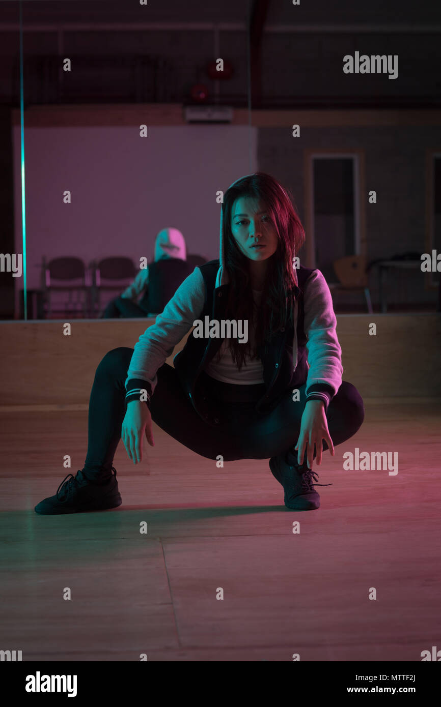 Female dancer dancing in dance studio Stock Photo - Alamy